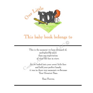 Little Baseball Dreams Baby Memory Book Orange and Black - Etsy