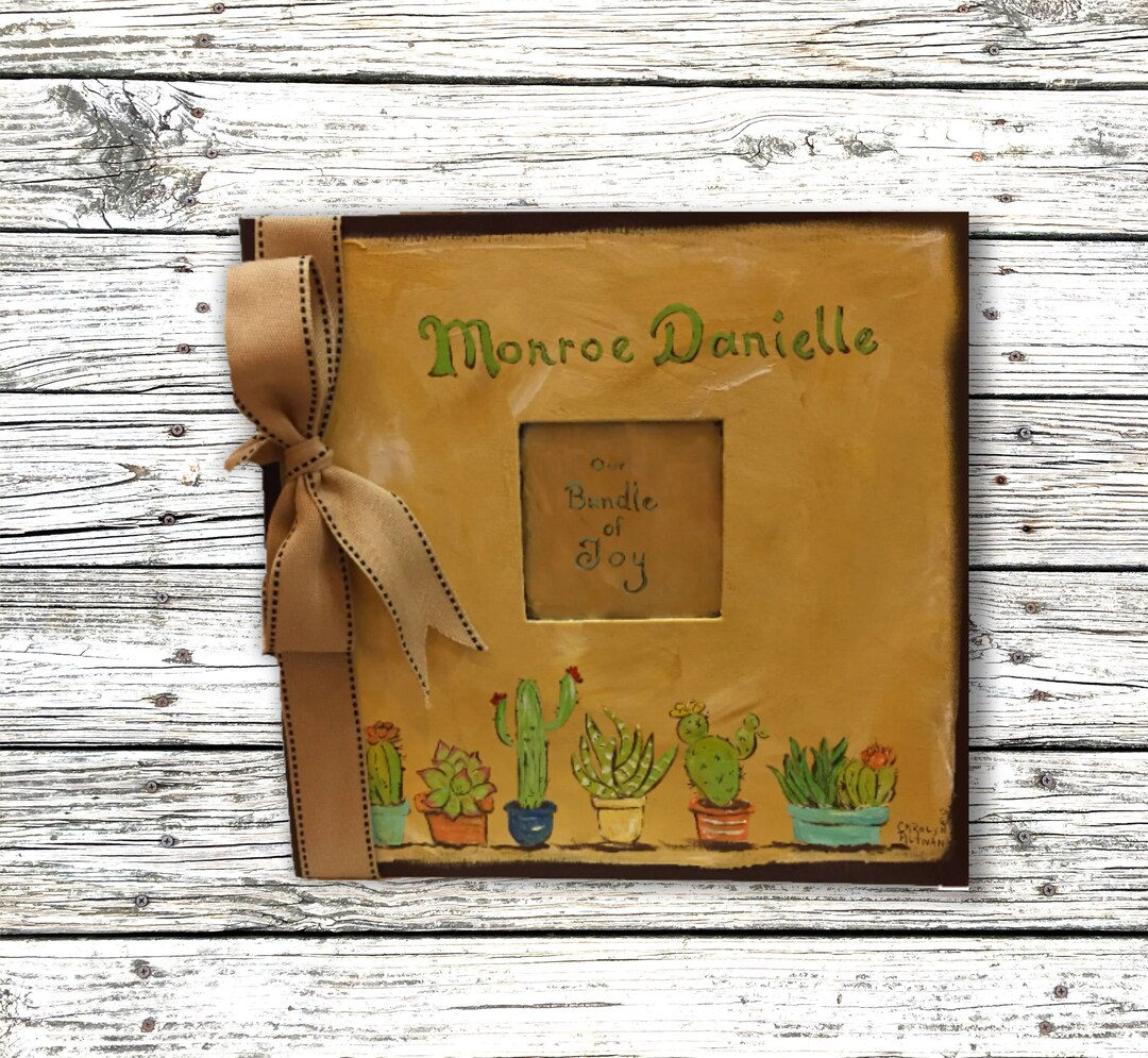Cactus Theme Baby Memory Book: Hand-painted Keepsake - Etsy