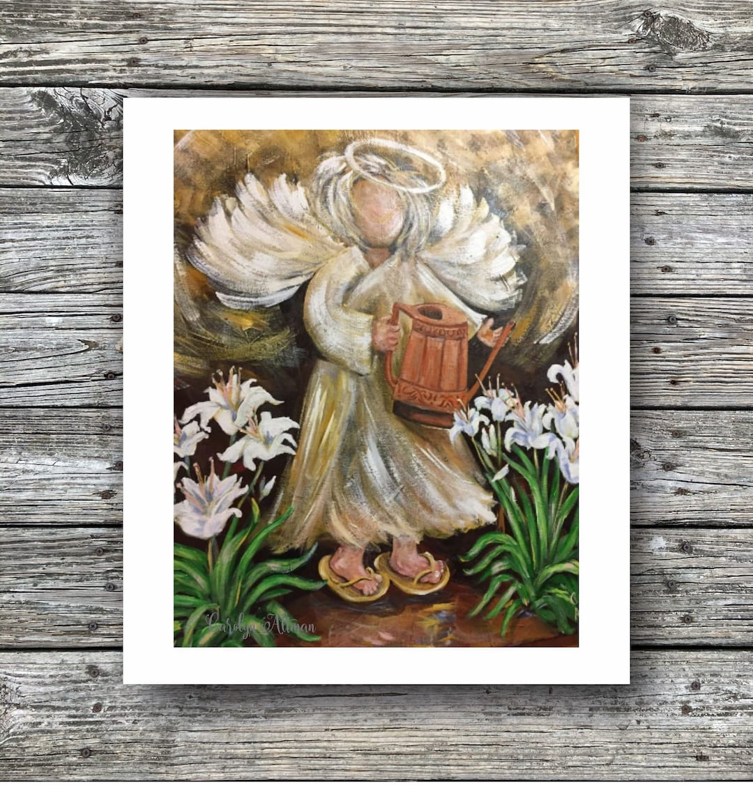 Consider the Lilies Angel Note Cards and Art Prints | Easter Painting ...