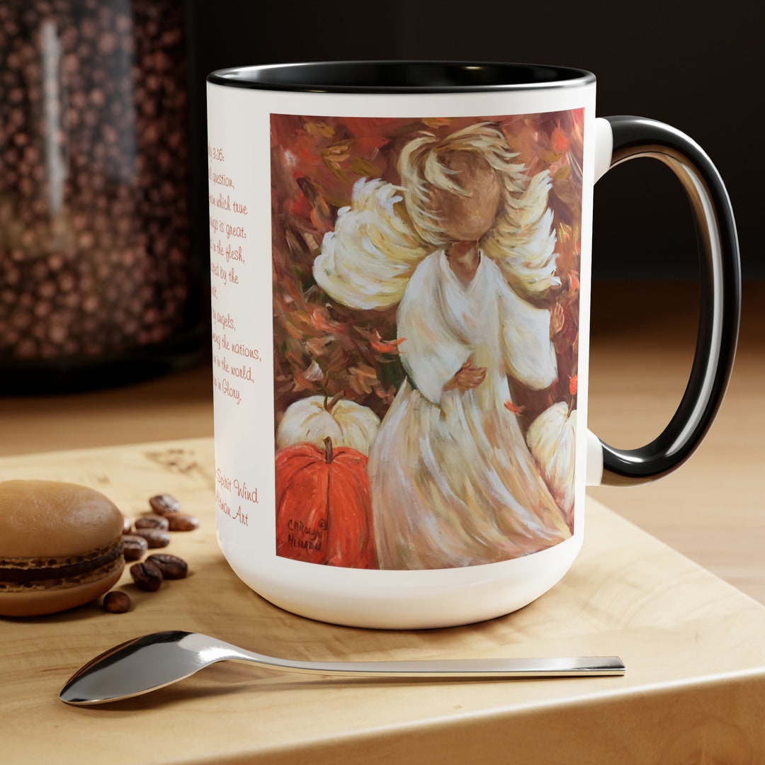 Angel in the Spirit Wind Design Coffee Mugs, 15oz A Mug of Comfort 1 ...
