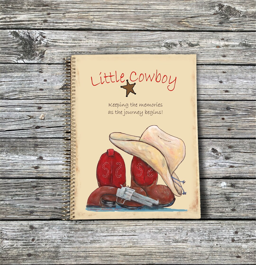 Personalized Little Cowboy Baby Memory Book: Western Nursery Keepsake ...
