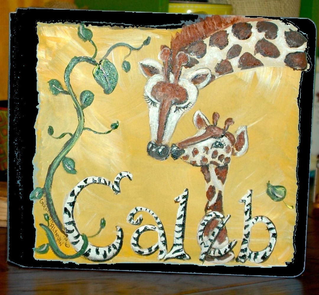 Giraffe Baby Memory Book Giraffe Scrapbook Book - Etsy