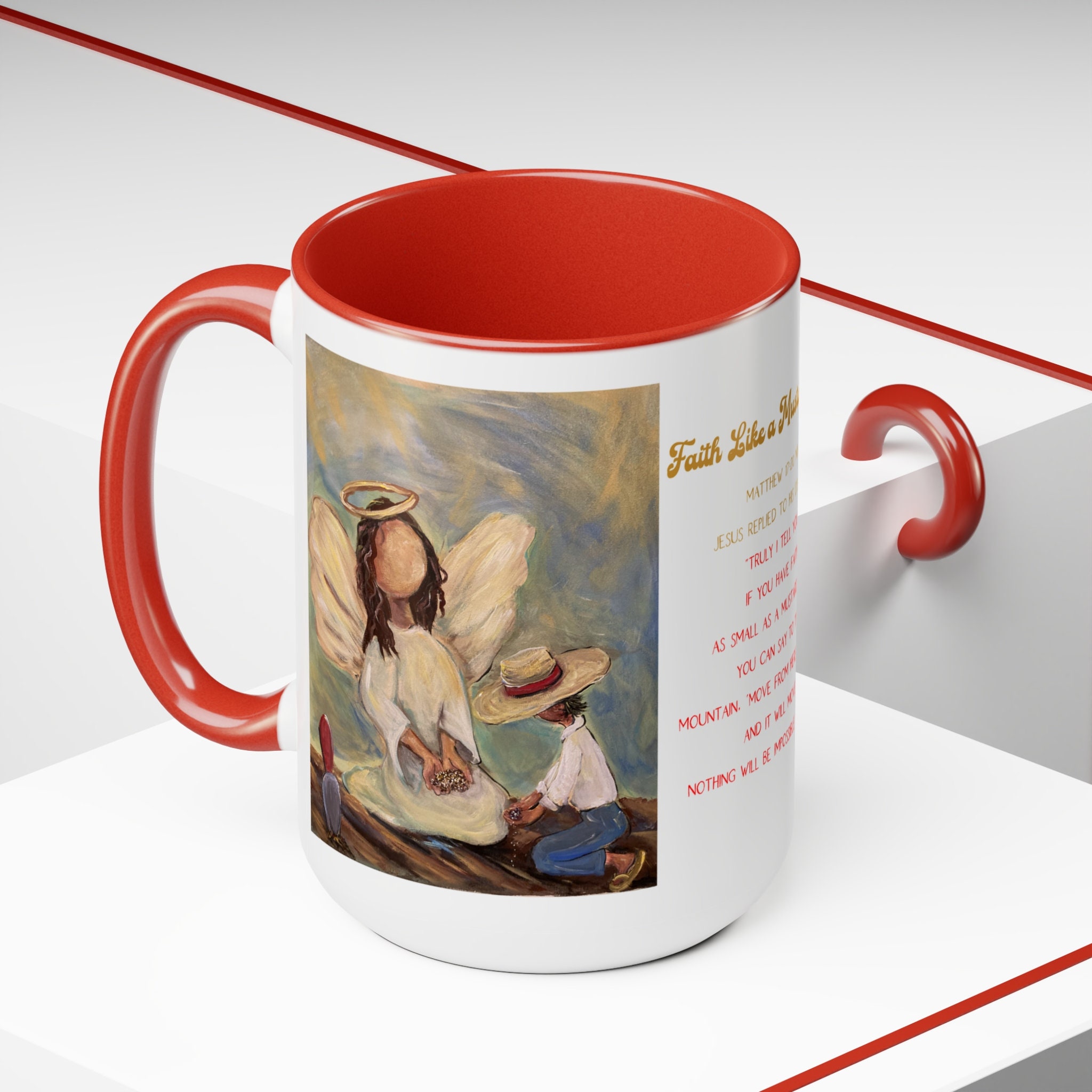 Faith Like a Mustard Seed Coffee Mugs, 15oz Design by Carolyn Altman ...