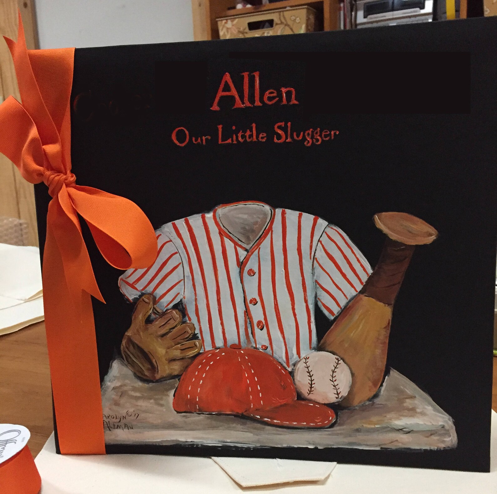 Little Baseball Dreams Baby Memory Book Orange and Black | Etsy