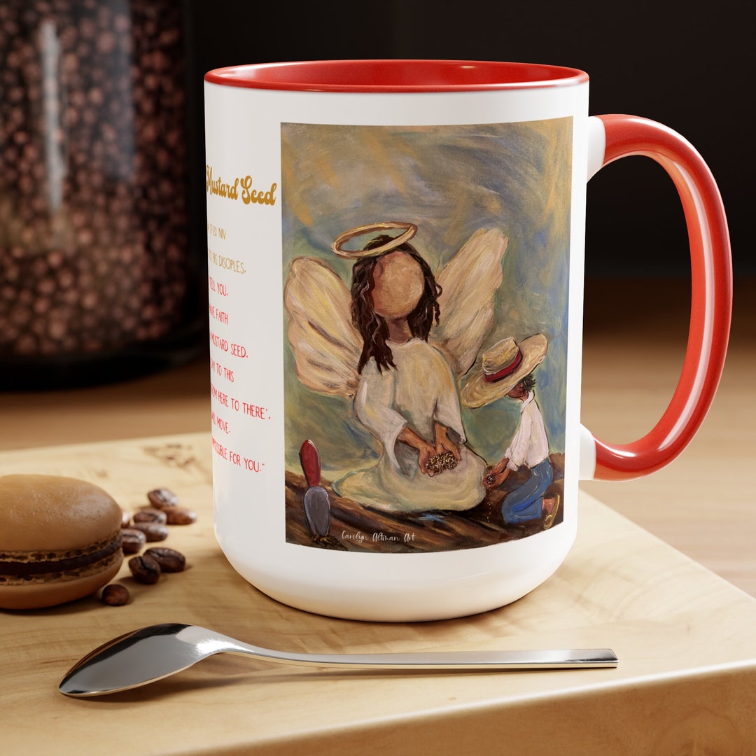 Faith Like a Mustard Seed Coffee Mugs, 15oz Design by Carolyn Altman ...