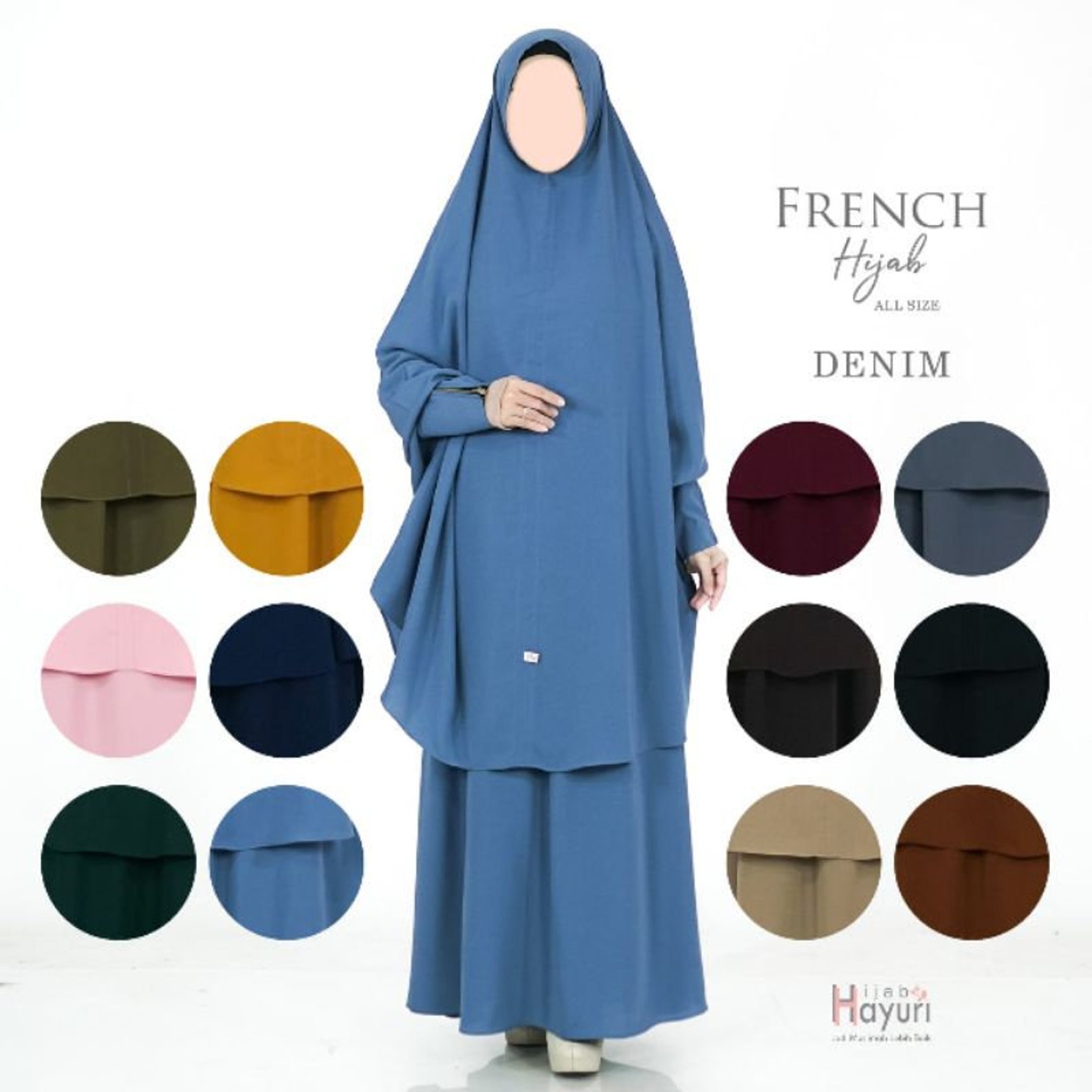 Comfort Simply One Set French Khimar With Skirt - Muslim Fashion Syari ...
