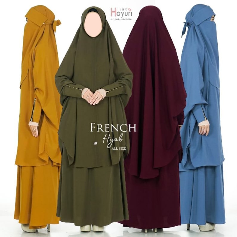 Comfort Simply One Set French Khimar With Skirt - Muslim Fashion Syari ...