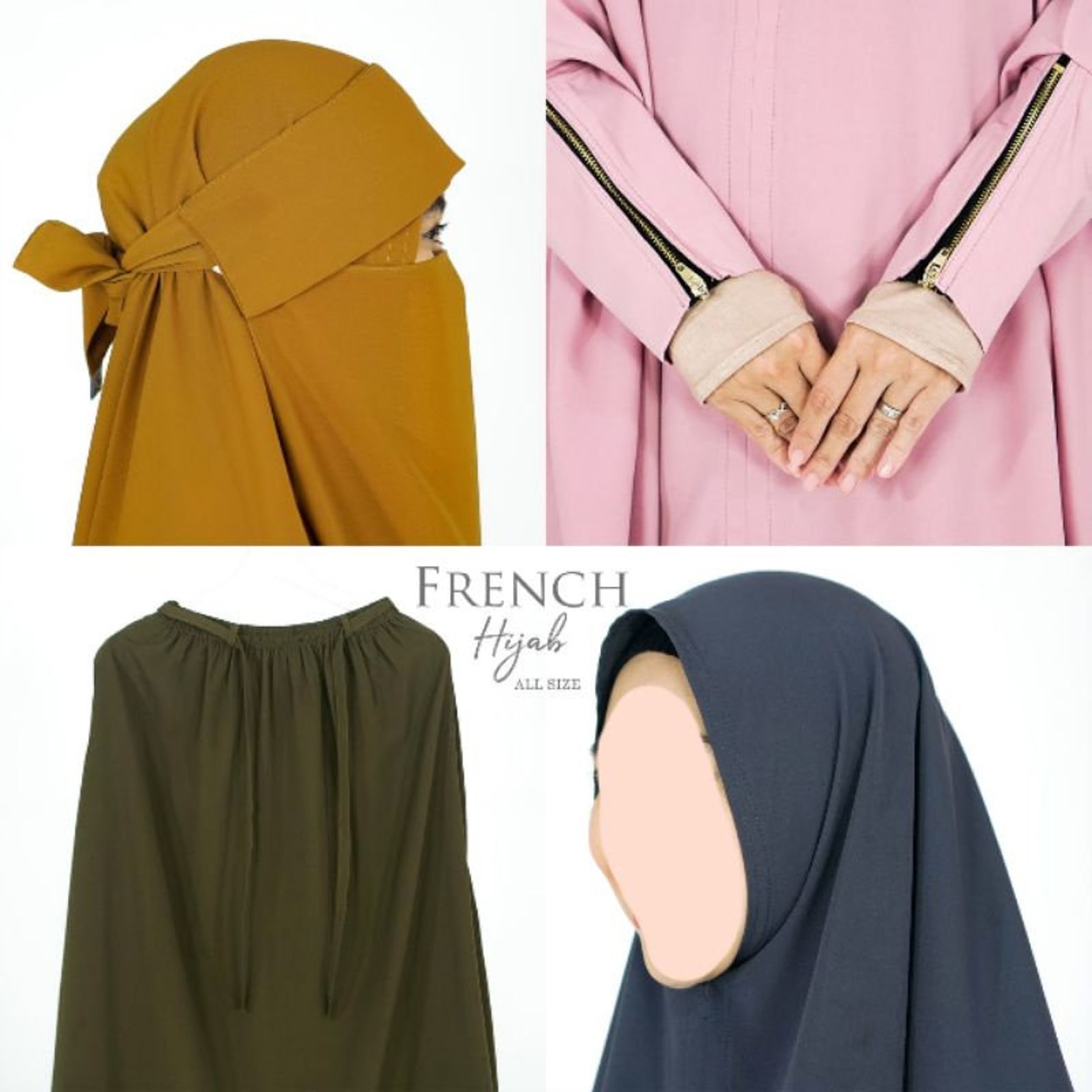 Comfort Simply One Set French Khimar With Skirt - Muslim Fashion Syari ...