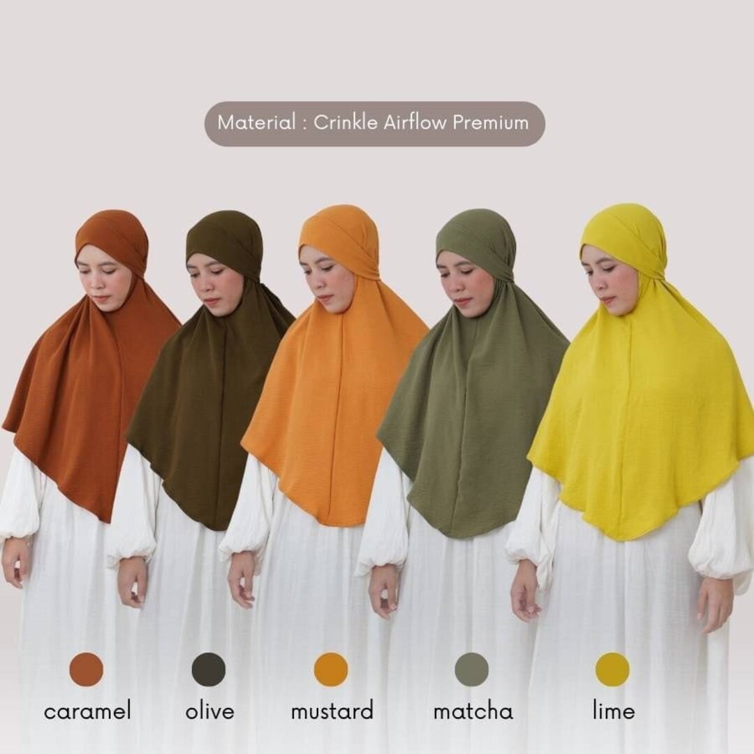 French Khimar Crinkle Airflow Hijab | Lightweight Muslim Headscarf ...