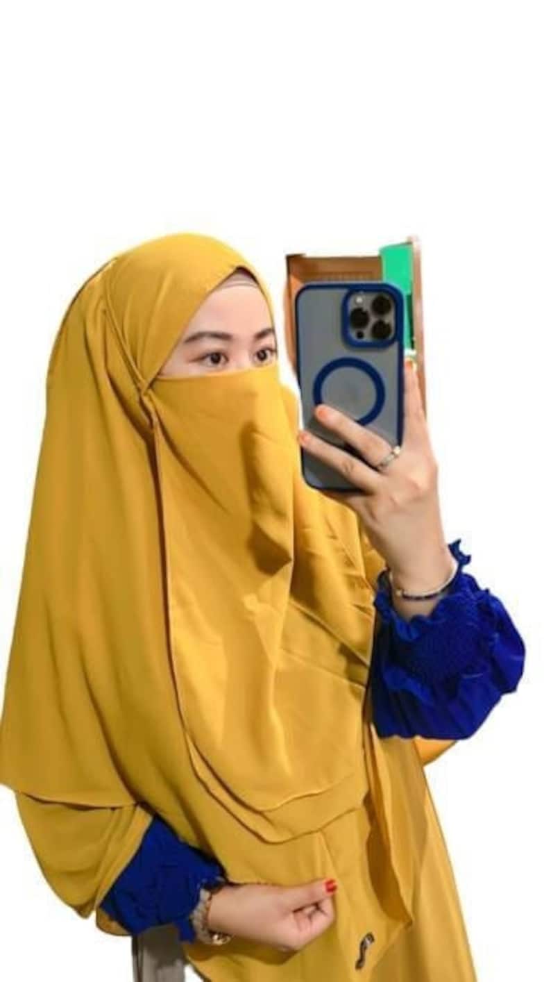 Beautiful Instant Khimar Niqab Two Layers - Indonesian Local Production ...
