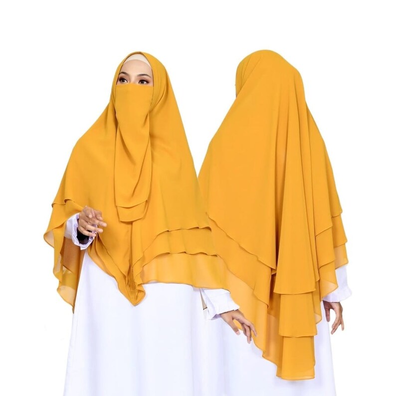 Instant Khimar Niqab – Premium Ceruty Babydoll, Three Layer - Etsy