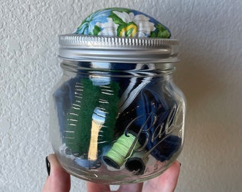 Mason Jar Sewing Kit - Etsy