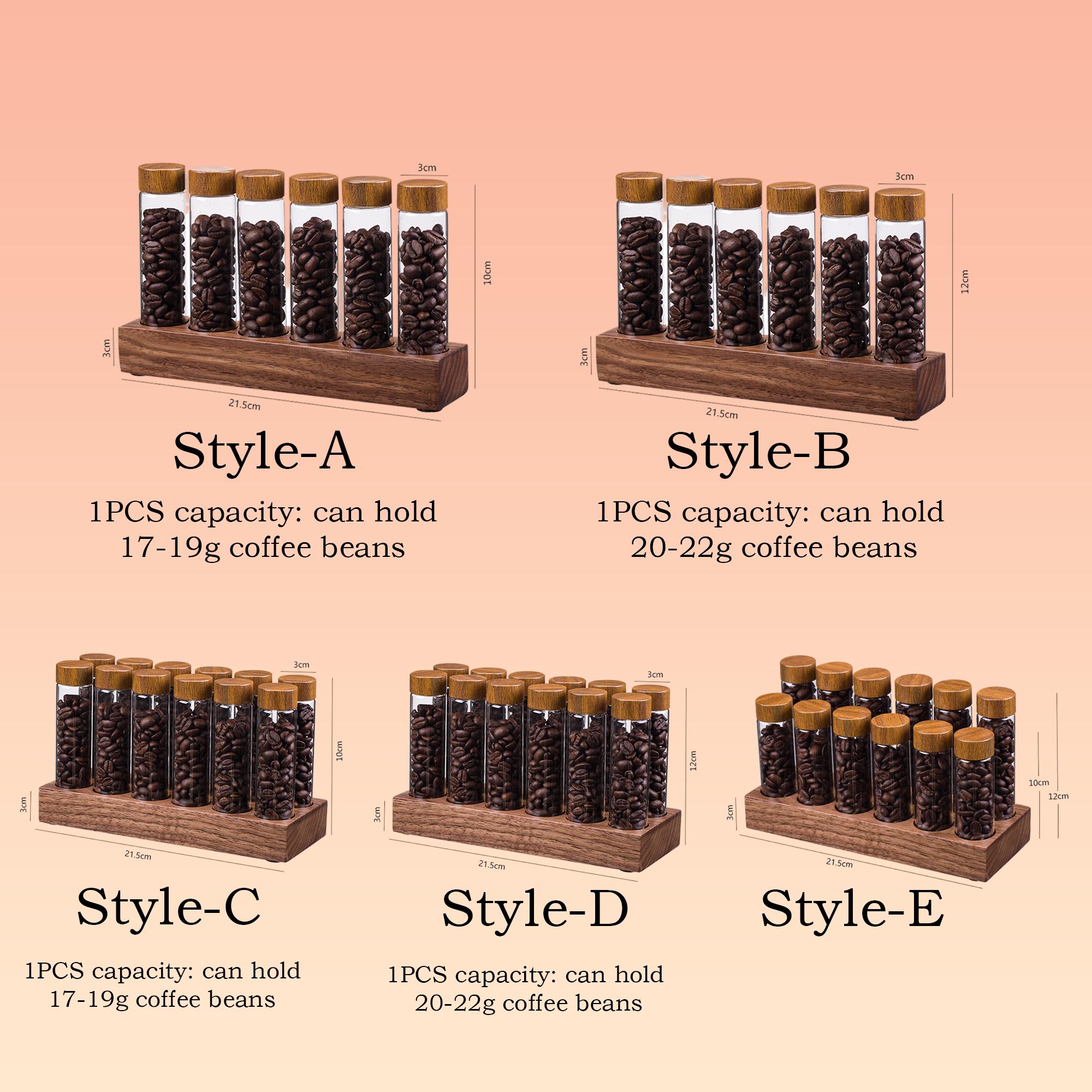 Personalization Single Dose Coffee Bean Storage Tubes - Borosilicate ...