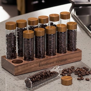 Personalization Single Dose Coffee Bean Storage Tubes - Borosilicate ...