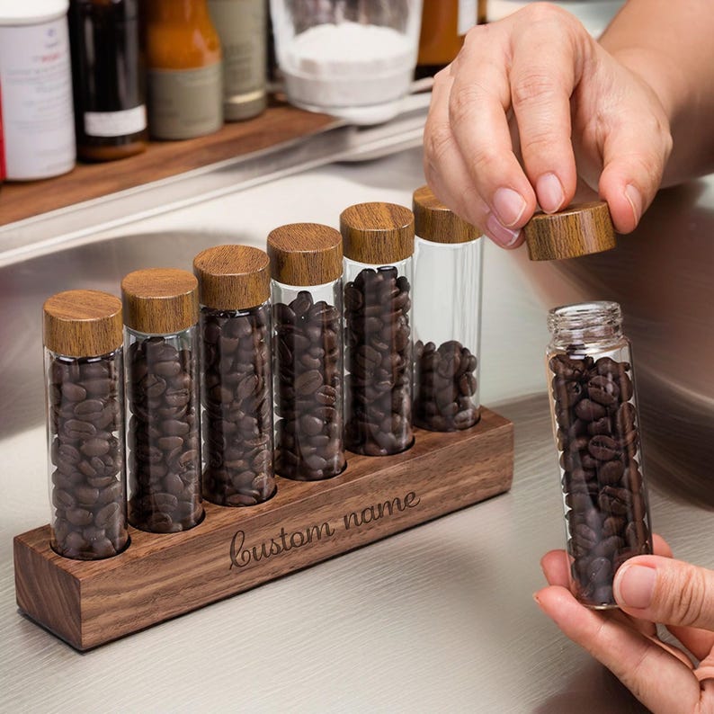 Personalization Single Dose Coffee Bean Storage Tubes Borosilicate ...