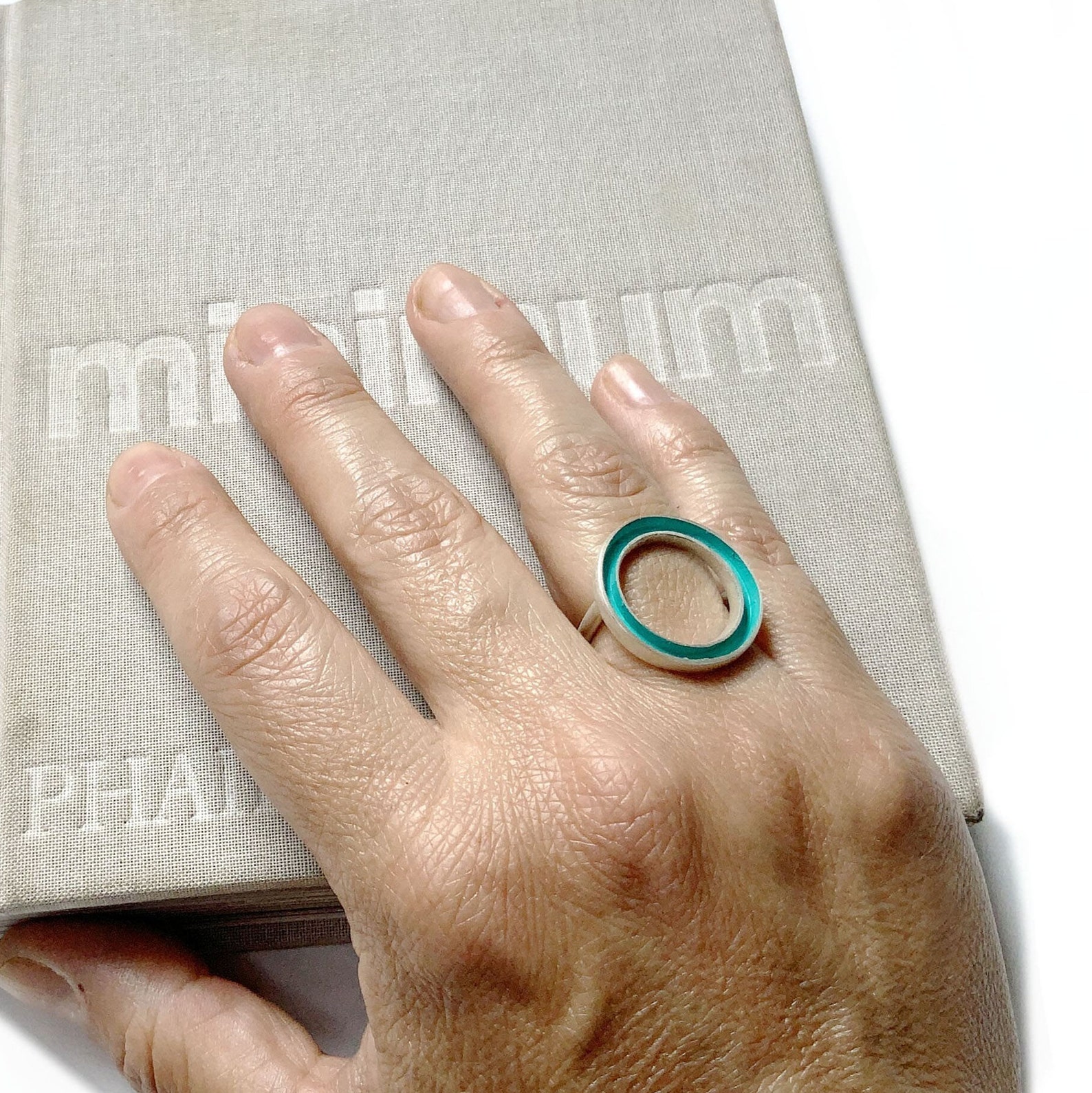 Horizontal Concentric Geometric Cool Ring Minimalist - Etsy