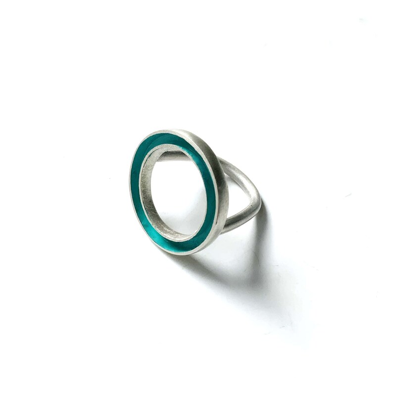 Horizontal Concentric Geometric Cool Ring Minimalist - Etsy