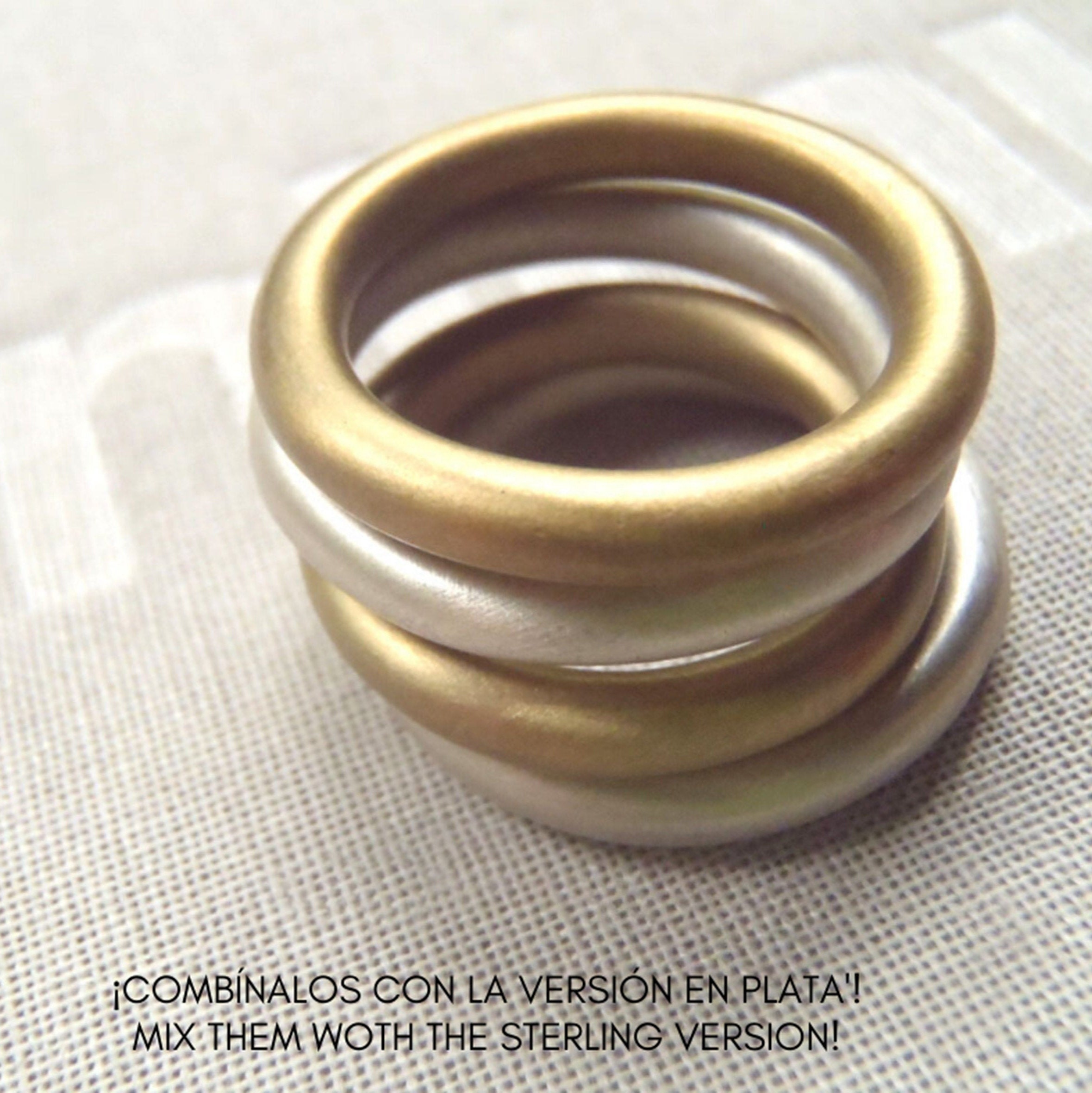 Brass Unisex Stacking Thick Donut Ring - Etsy