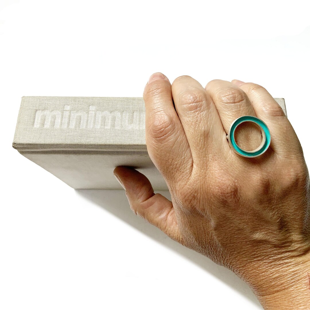 Horizontal Concentric Geometric Cool Ring Minimalist - Etsy