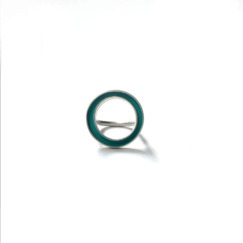 Horizontal Concentric Geometric Cool Ring Minimalist - Etsy