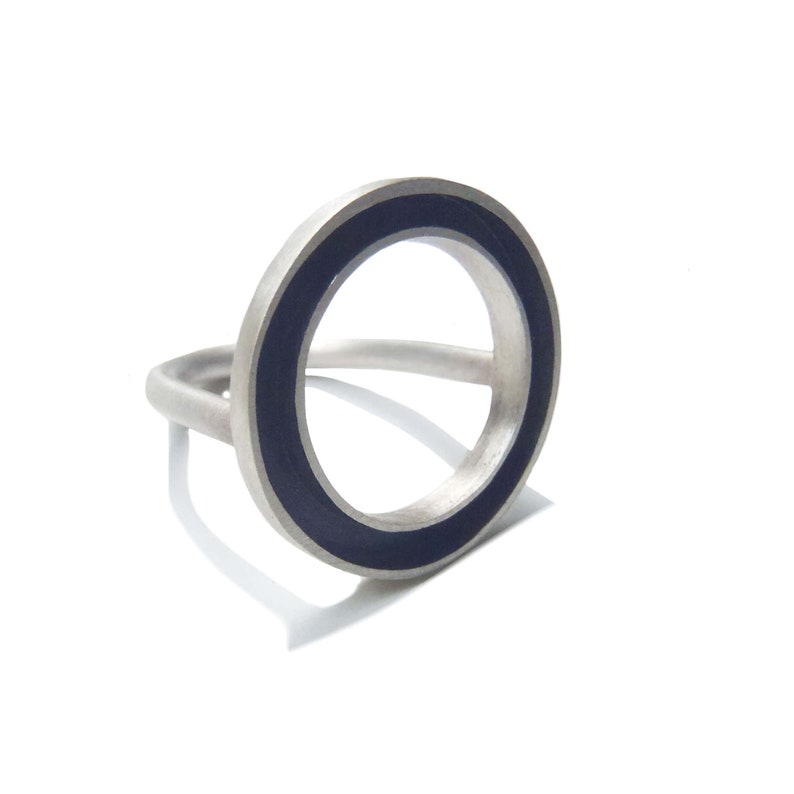 Horizontal Concentric Geometric Cool Ring Minimalist - Etsy
