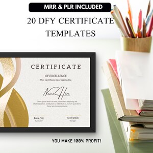 PLR Certificate Templates | Certificate of Completion, Excellence and ...