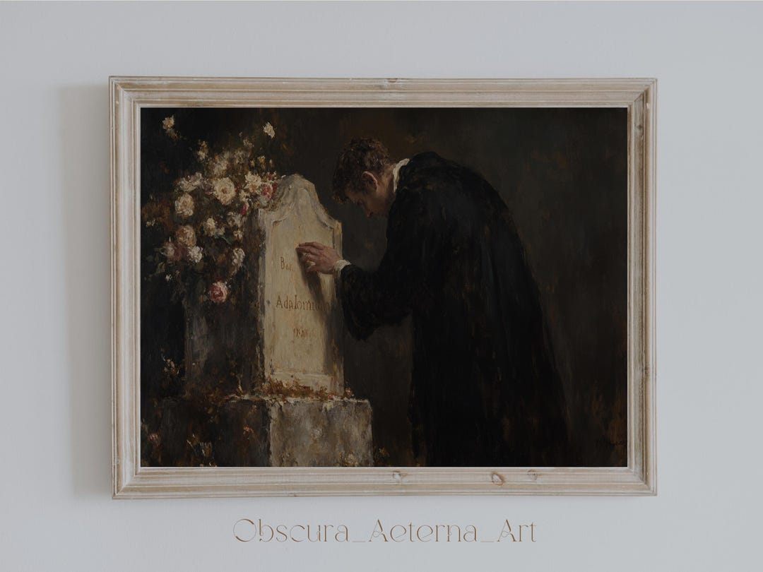 Ethereal Mourning | Dark Academia Printable, Historical Elegance Art ...