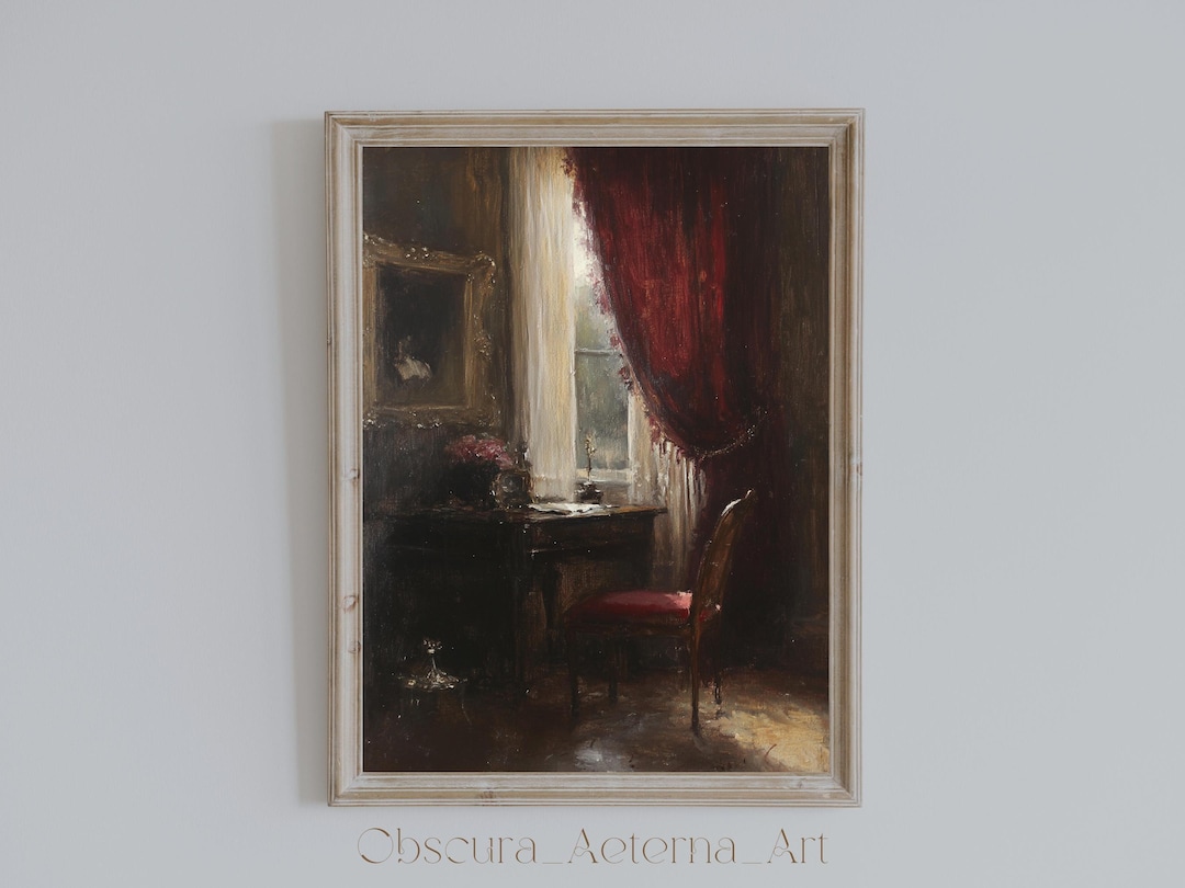 Mystic Study Room | Dark Academia Art Print, Mystical Room Decor ...
