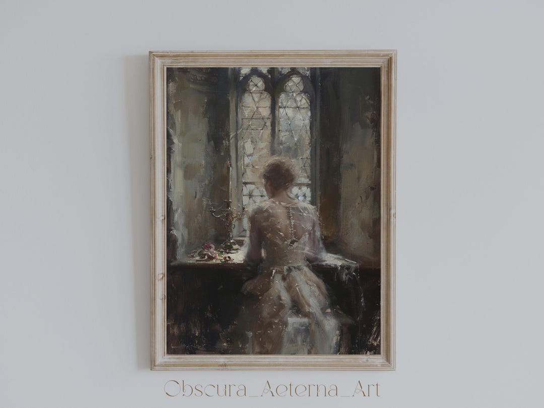 Solitary Reverie | Dark Academia Printable, Moody Aesthetic Wall Art ...