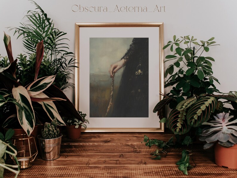 Ethereal Witch Painting | Witch Dark Art, Dark Academia Printable ...