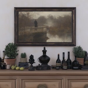 Melancholic Reflection | Dark Academia Print, Moody Aesthetic Printable ...