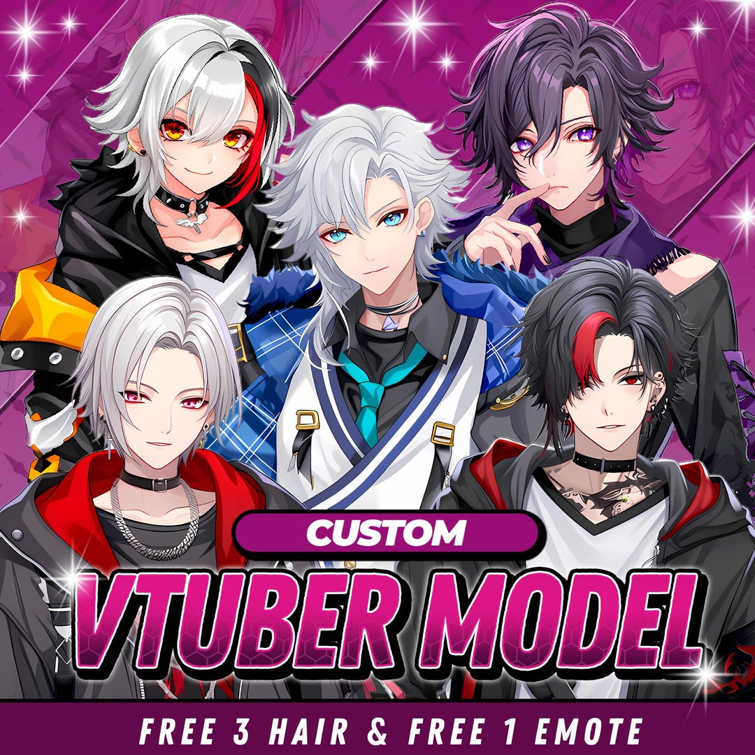 Custom Vtuber, Vtuber Male, Vtuber Model, Vtuber Commission, Live2d ...