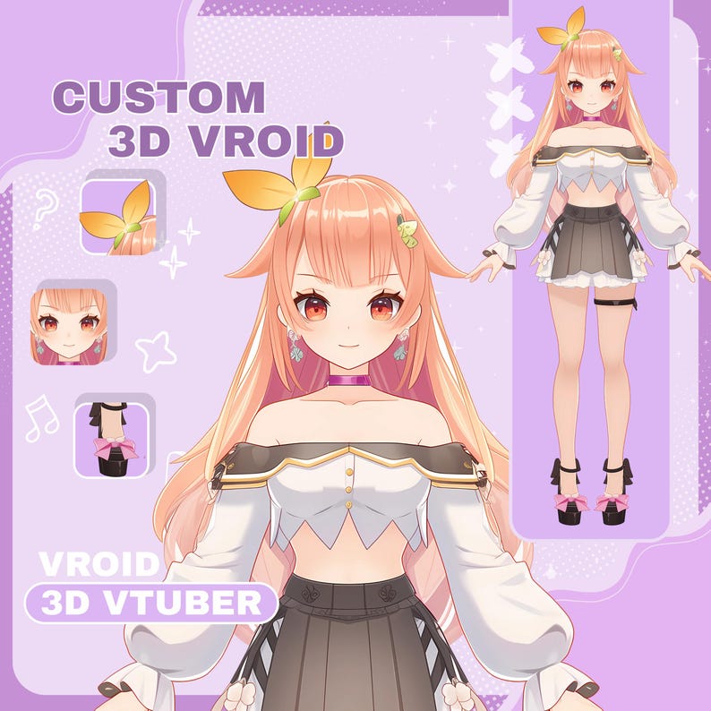 Custom 3D Vtuber Model | Vroid Character Design - Etsy