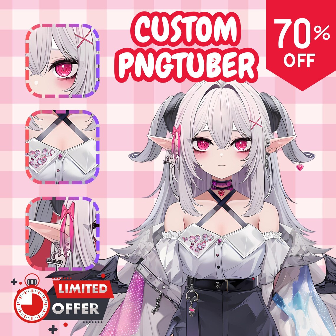 Custom Pngtuber, Pngtuber Character, Pngtuber, Pngtuber Design, Live2d ...