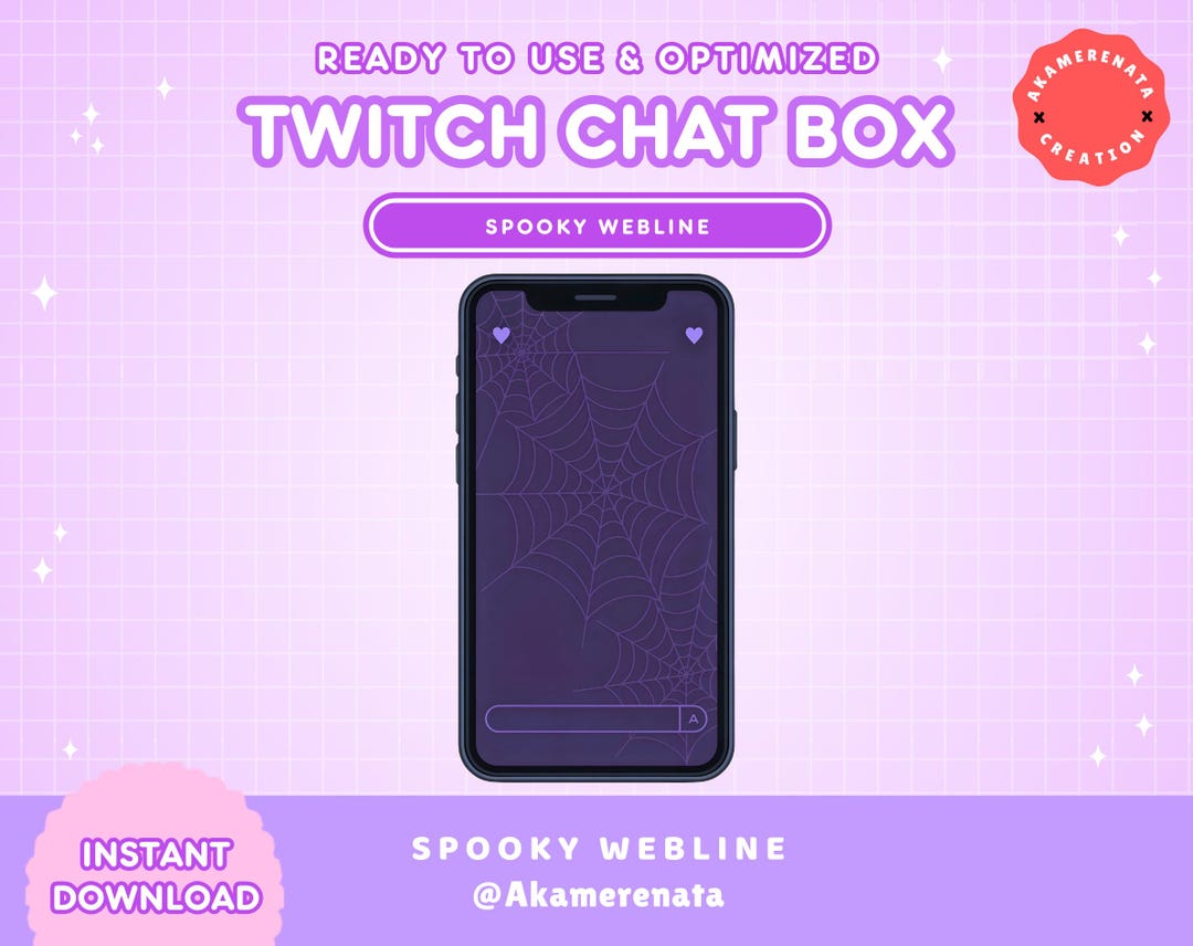 Spooky Chat Widget, Aesthetic Chat Widget, Gothic Chat Box for Stream ...