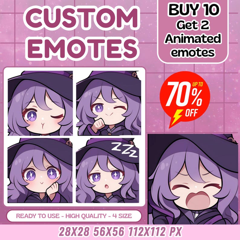 Custom Chibi Twitch Emotes | Cute Animated Emote Pack for Twitch ...