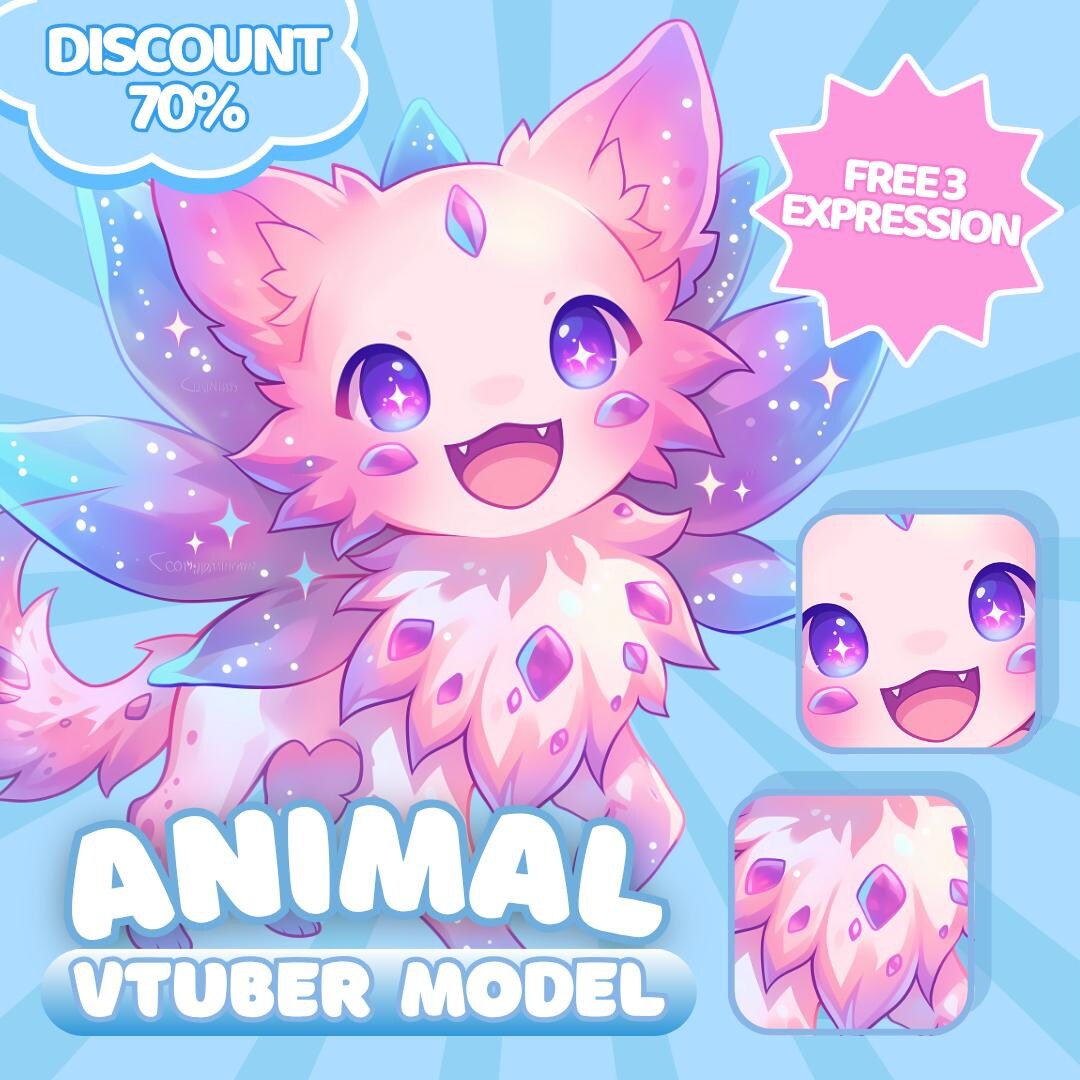 Vtuber Pet Custom Model | Rigged Animal Avatar - Etsy