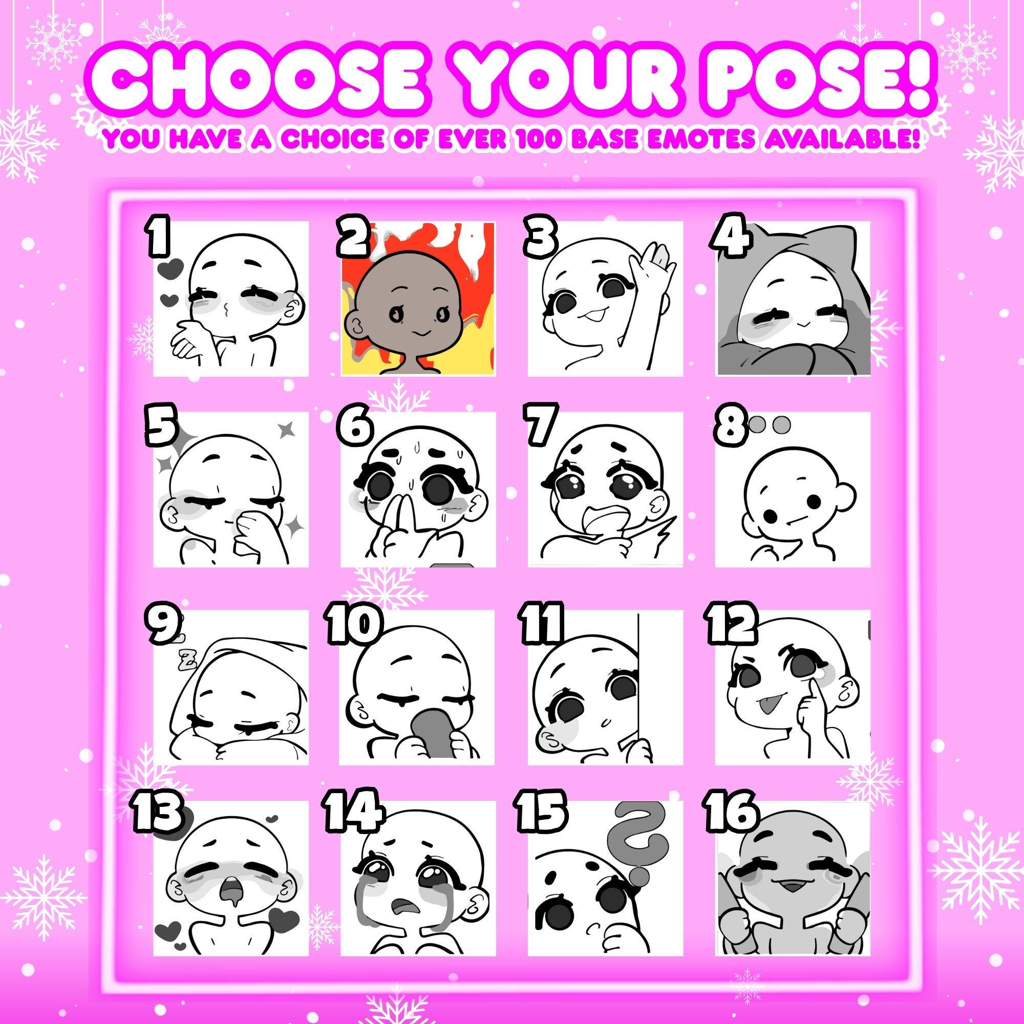 Custom Chibi Cute Emotes Twitch Emotes Animated Emotes Emote Vtuber ...