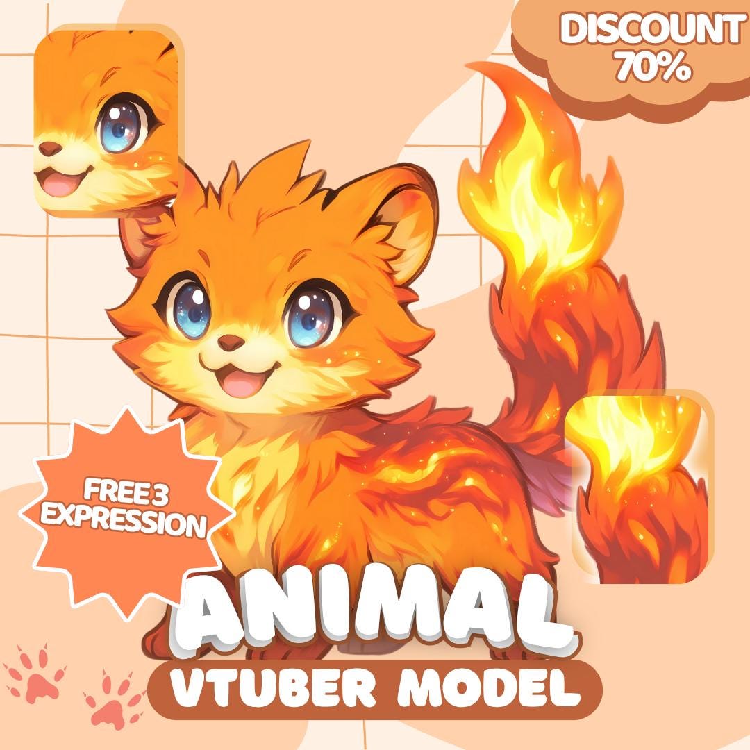 Custom Pet Vtuber Model | Animated Mascot, Rigged Avatar - Etsy