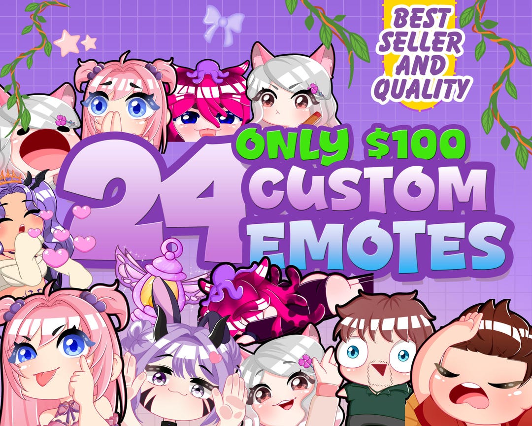 Custom Animated Twitch Emotes (24) – Made for Chat Engagement - Etsy