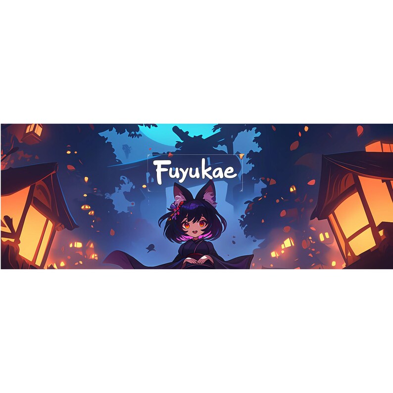 Custom Chibi Twitch Banner | Anime Illustration Banner Design - Etsy