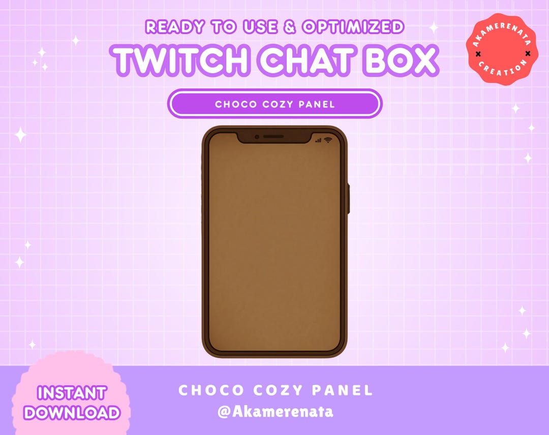 Choco Cozy Twitch Chat Box Overlay (PNG Digital Download) - Etsy Canada