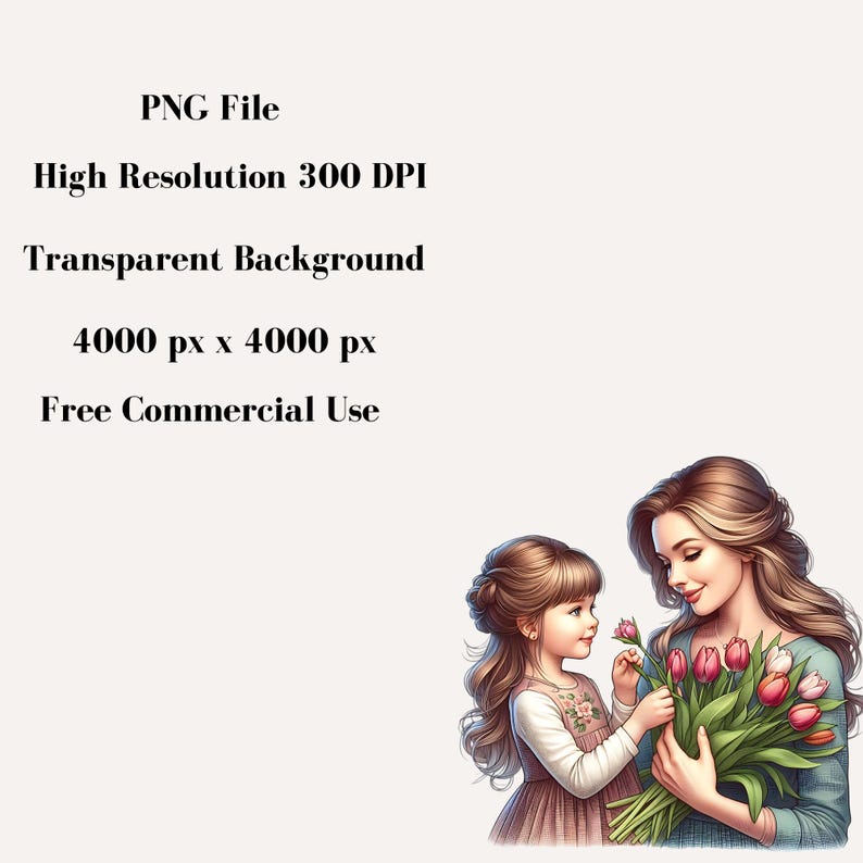 16 Mom and Daughter Clipart, Mom and Baby Clipart, Mother's Day Clipart ...