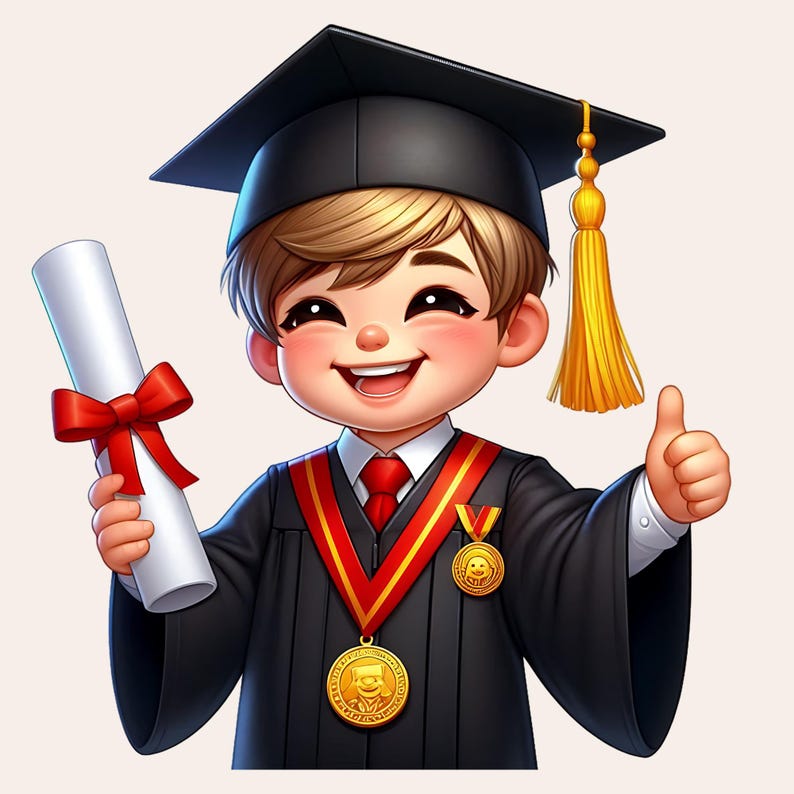 21 Graduation Boys and Girls Clipart, Preschool Graduation Clipart ...