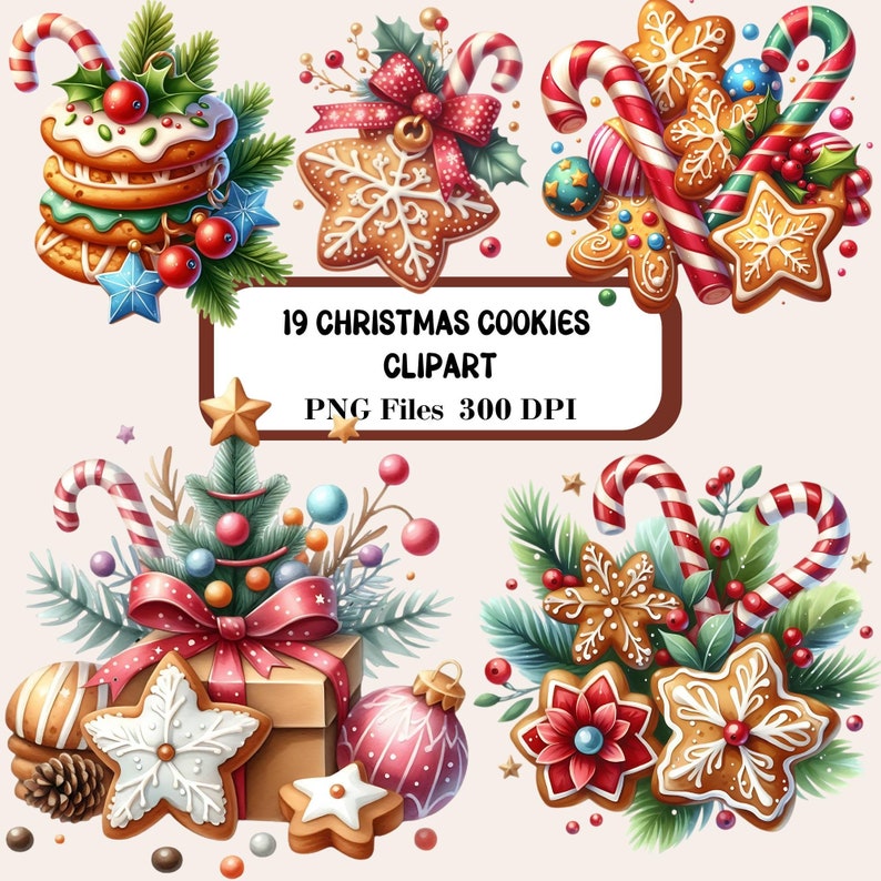 19 Christmas Cookies Clipart, Christmas Cookies PNG, Cute Christmas ...