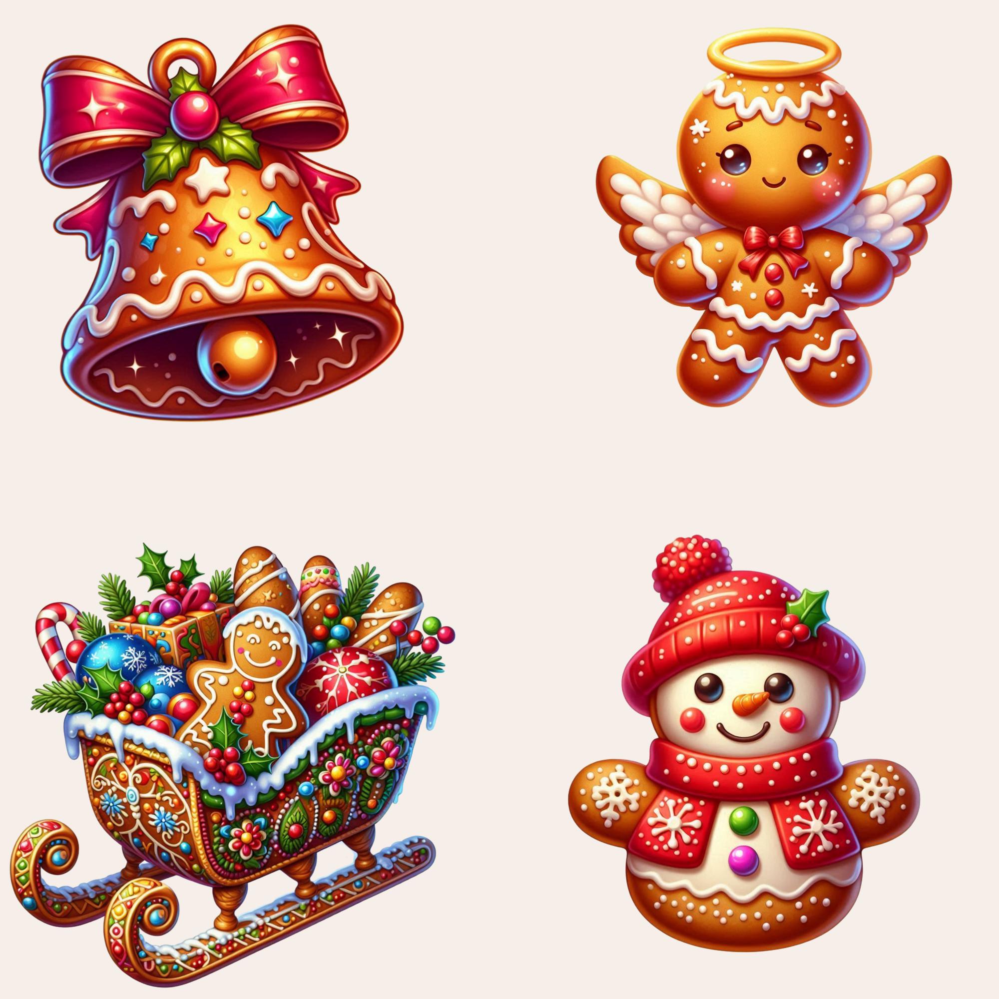 25 Gingerbread Cookies Clipart, Christmas Gingerbread Cookies PNG ...