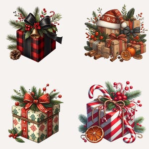 27 Christmas Presents Clipart, Christmas Presents PNG Bundle, Christmas ...