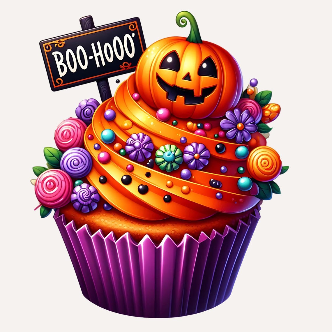17 Halloween Cupcakes Clipart, Happy Halloween PNG, Sweet Spooky ...