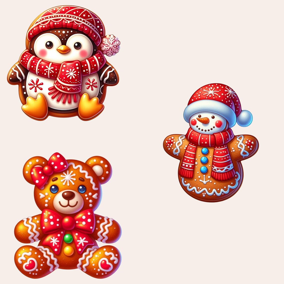 25 Gingerbread Cookies Clipart, Christmas Gingerbread Cookies PNG ...