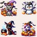 22 Halloween Animals Clipart, Cute Halloween Animals PNG, Halloween ...